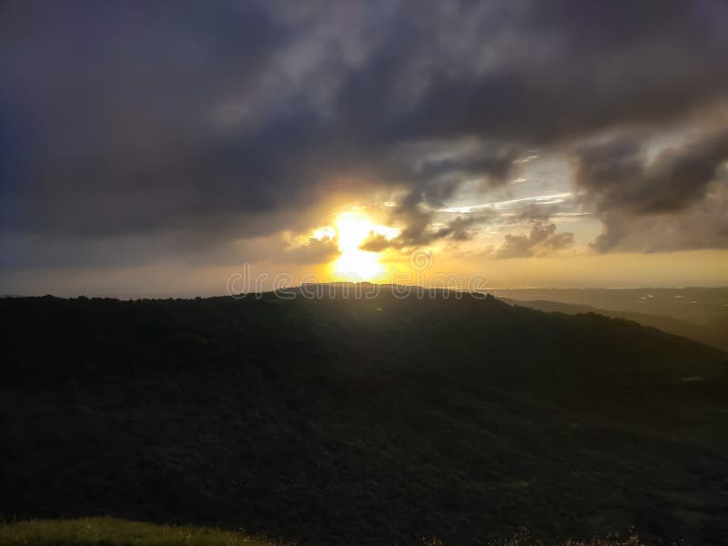 Amazing Sunrise between the Mountains Stock Photo - Image of landscape ...