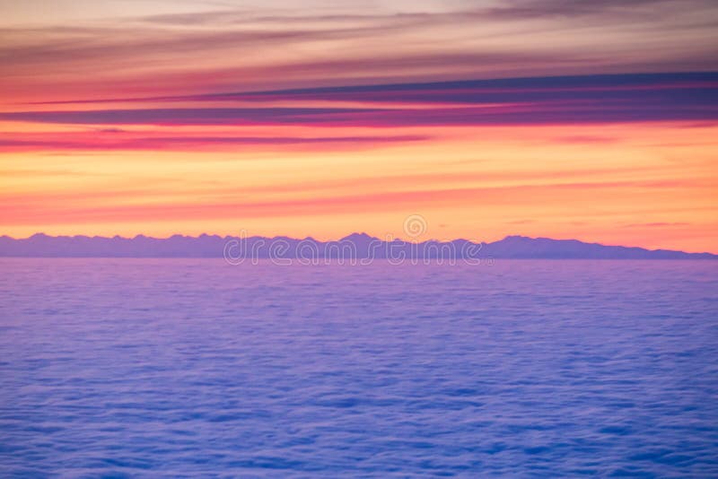 Amazing Sunrise Over the Clouds Stock Photo - Image of clouds, beach ...