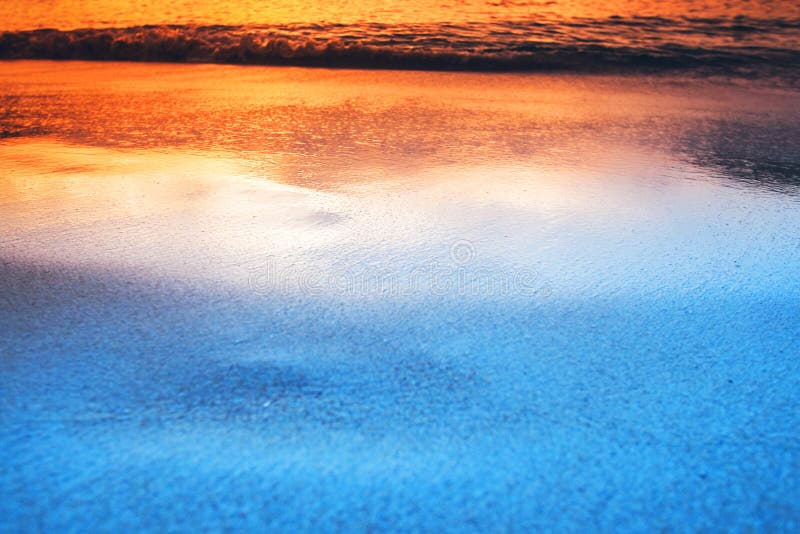 Amazing Sunset from Bali Beach Stock Image - Image of beach, wave ...