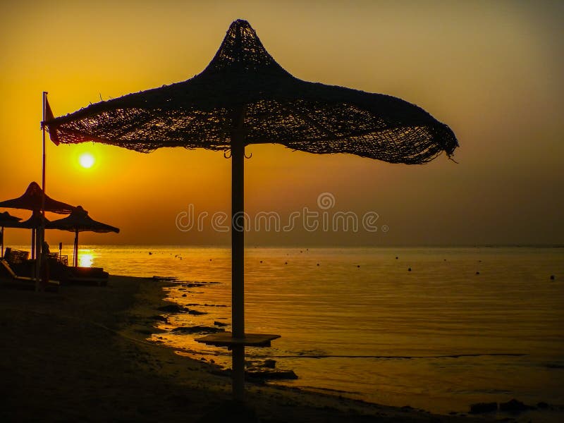 Amazing Sunset at the Beach on Vacation Stock Photo - Image of nature ...