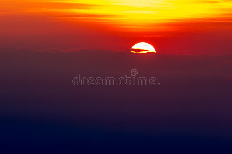 Amazing Sunset Behind the Clouds Stock Image - Image of peaceful, summer: 52852245