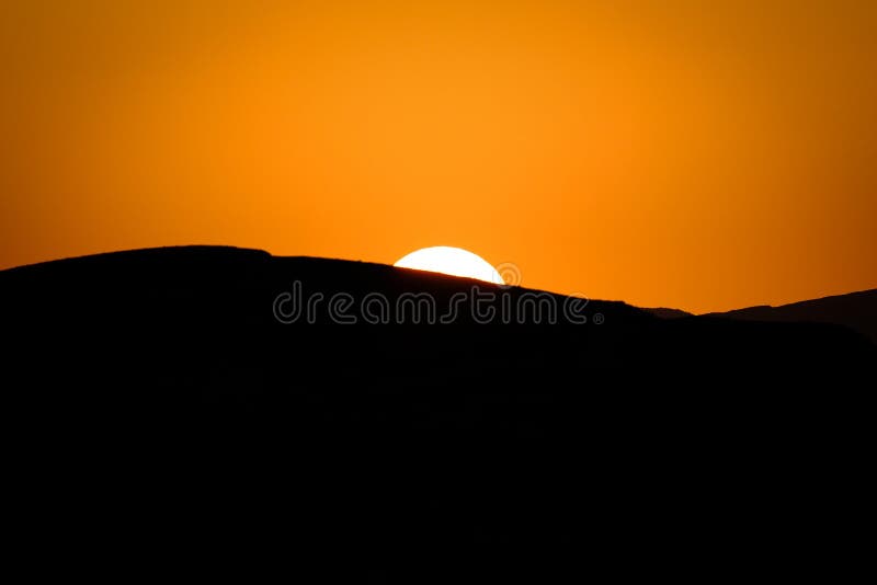 Amazing Sunset Behind a Hill Stock Image - Image of landscape, horizon ...