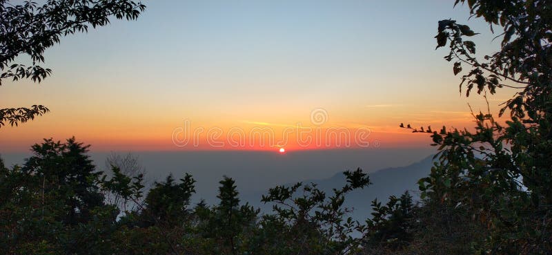 Amazing Sunset and Colourful View Stock Image - Image of morning ...