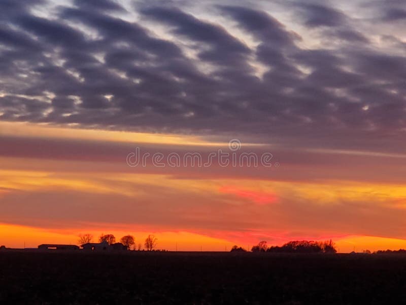 Amazing Sunset stock photo. Image of farm, color, amazing - 164572718