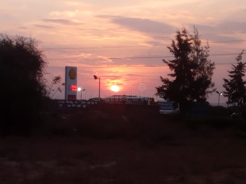 Amazing Sunset Here at Our Home Stock Photo - Image of home, amazing ...