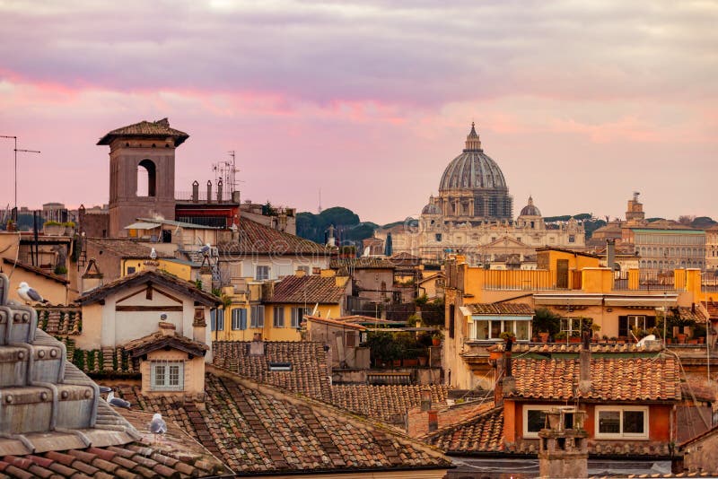 Rooftops of Rome stock photo. Image of famous, architecture - 61047474
