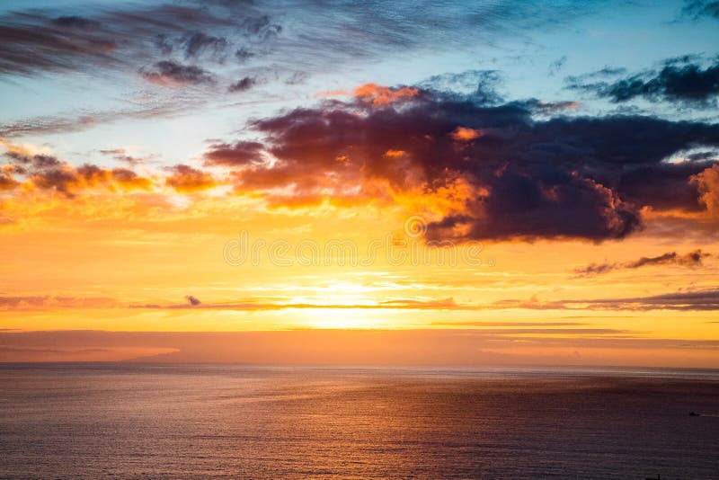 Amazing Sunset Over the Sea Stock Photo - Image of nature, dusk: 253766698
