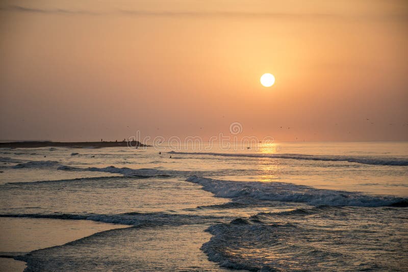 Amazing Sunset Red Waves at Beach Salalah Oman 6 Stock Image - Image of ...