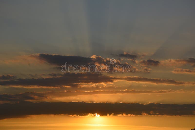 Amazing Sunset in Santiago, Chile Stock Image - Image of sunset, skies ...
