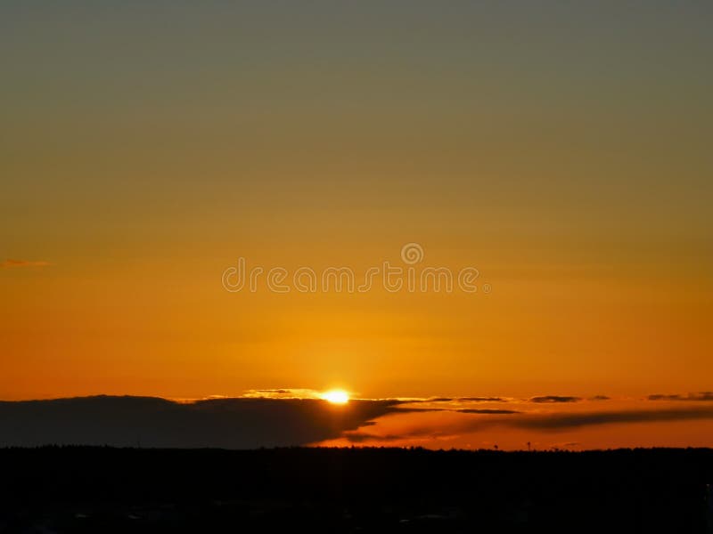 Amazing Sunset Under Massive Cloud, Krasnogorsk, Moscow, Russia Stock ...