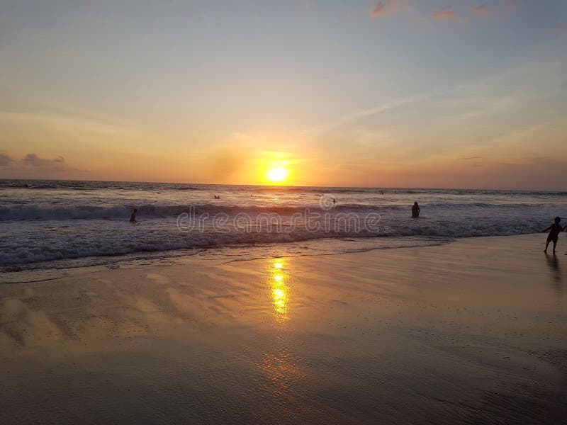 Amazing Sunset Views in Bali Stock Image - Image of horizon, morning ...