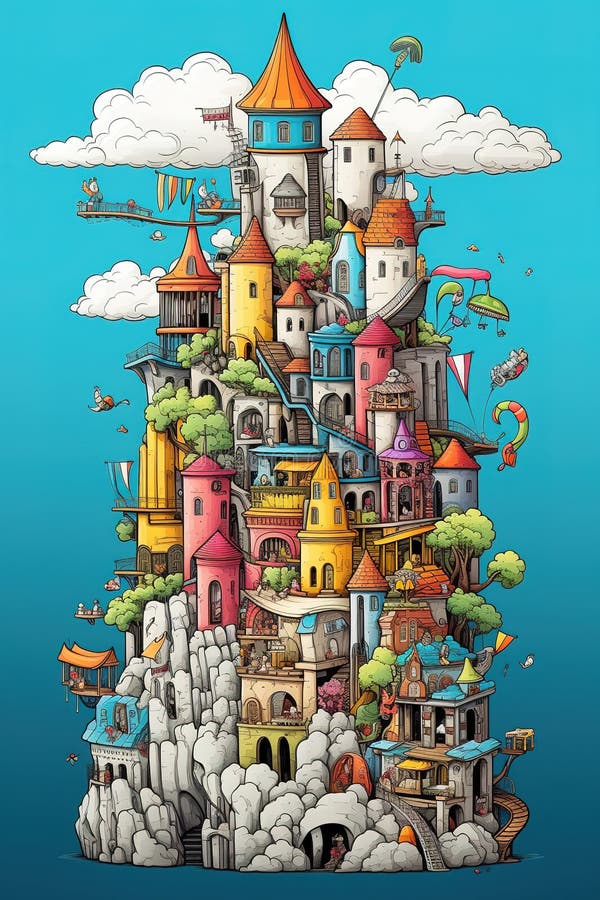 Amazing the Tower of Babel Intricate Complex Generative AI Stock ...