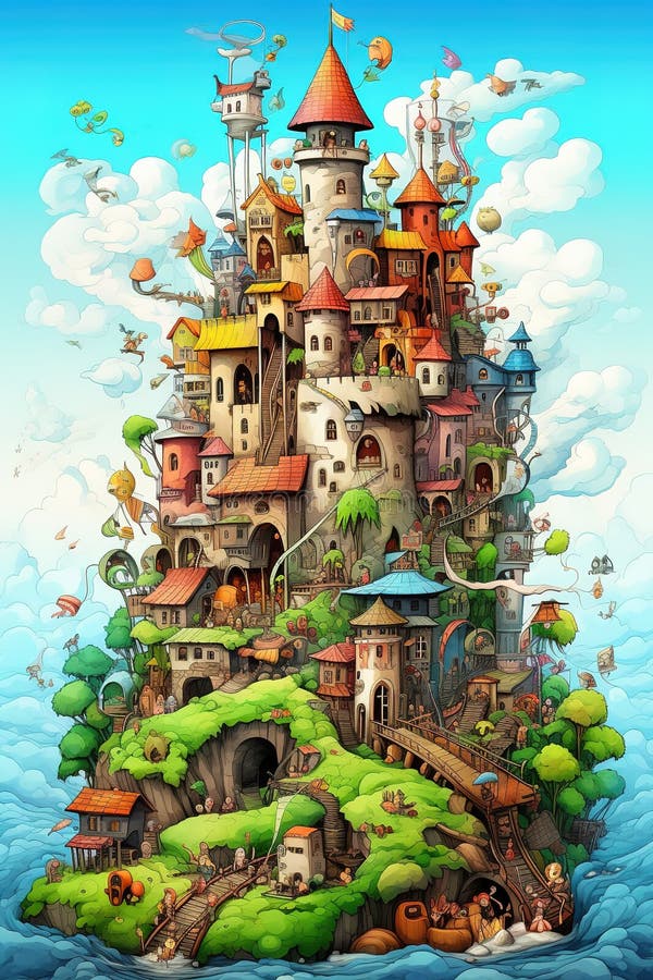 Amazing the Tower of Babel Intricate Complex Generative AI Stock ...