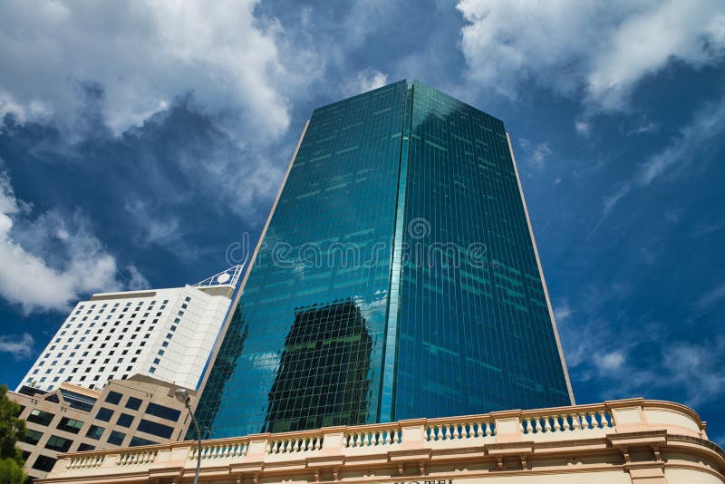 Amazing Upward View of Sydney Skyline Stock Image - Image of lights ...
