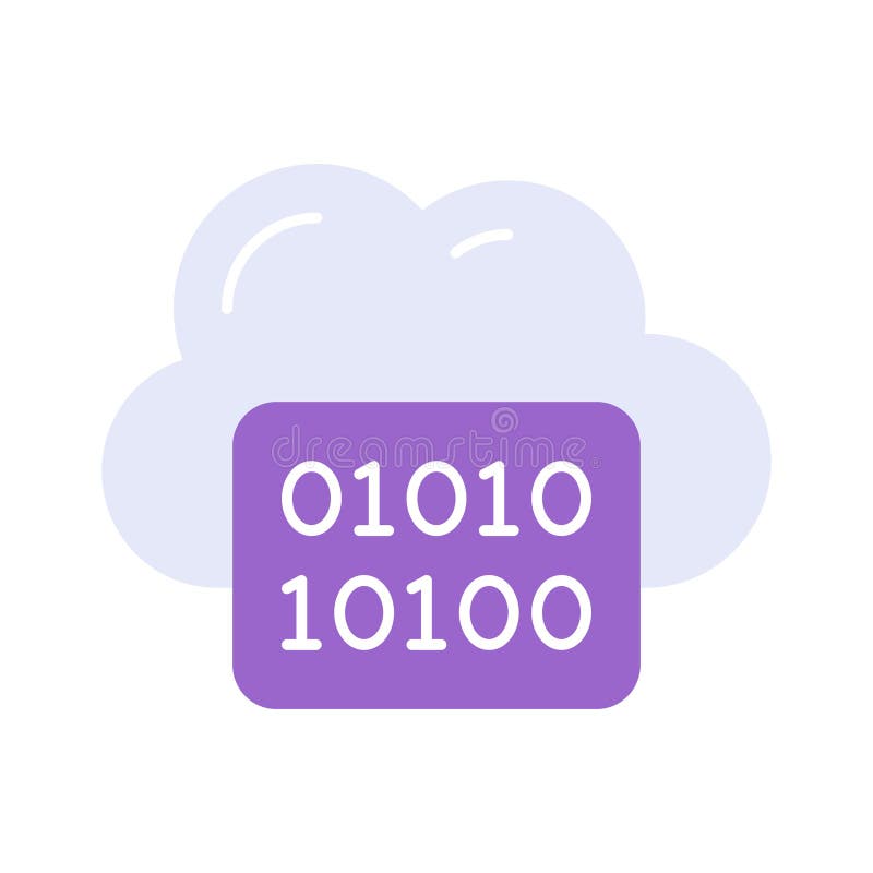 An Amazing Vector of Binary Cloud in Modern Style, Cloud Coding Icon ... An Amazing Vector of Binary Cloud in Modern Style, Cloud Coding Icon ...
