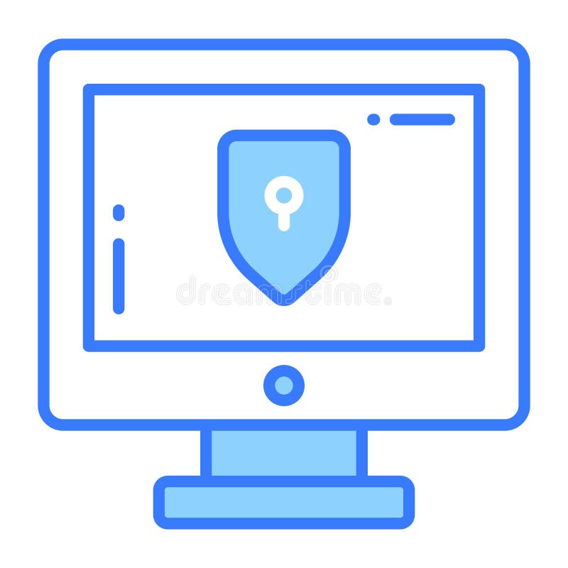 An Amazing Vector of Computer Security, Cyber Security Icon Design ...