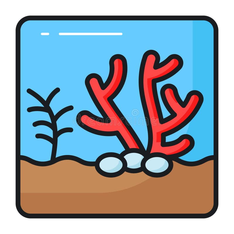 An Amazing Vector of Coral Reef in Modern Style, Easy To Use Icon in ...
