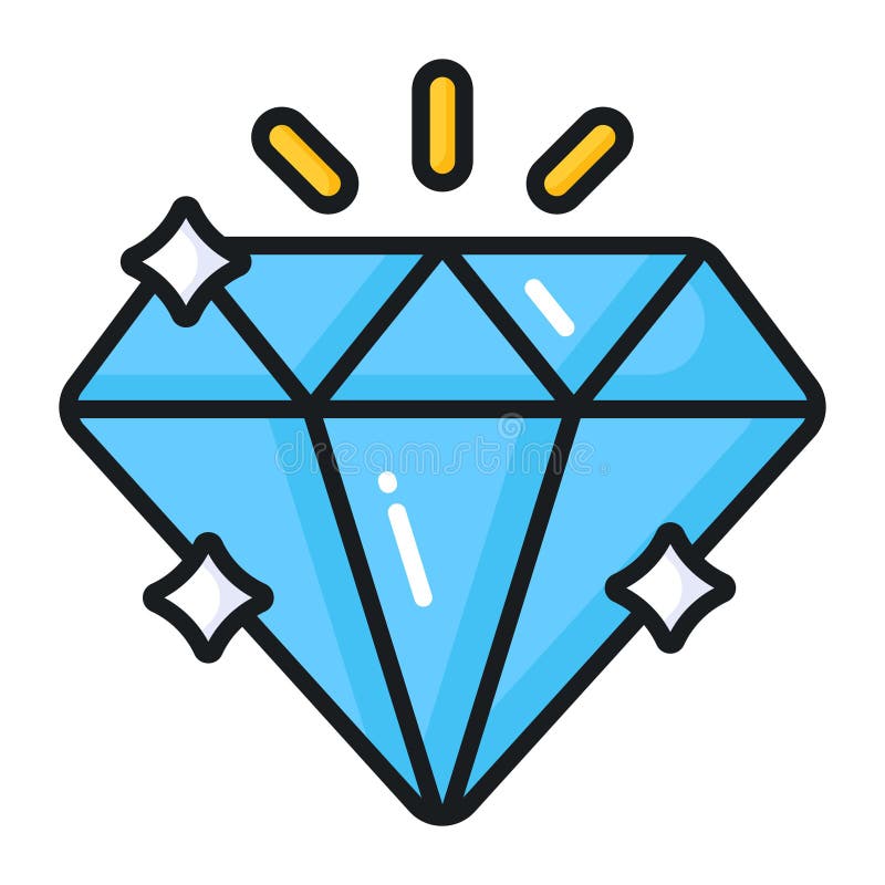 An Amazing Vector Design of Diamond, Premium Icon Stock Vector ...