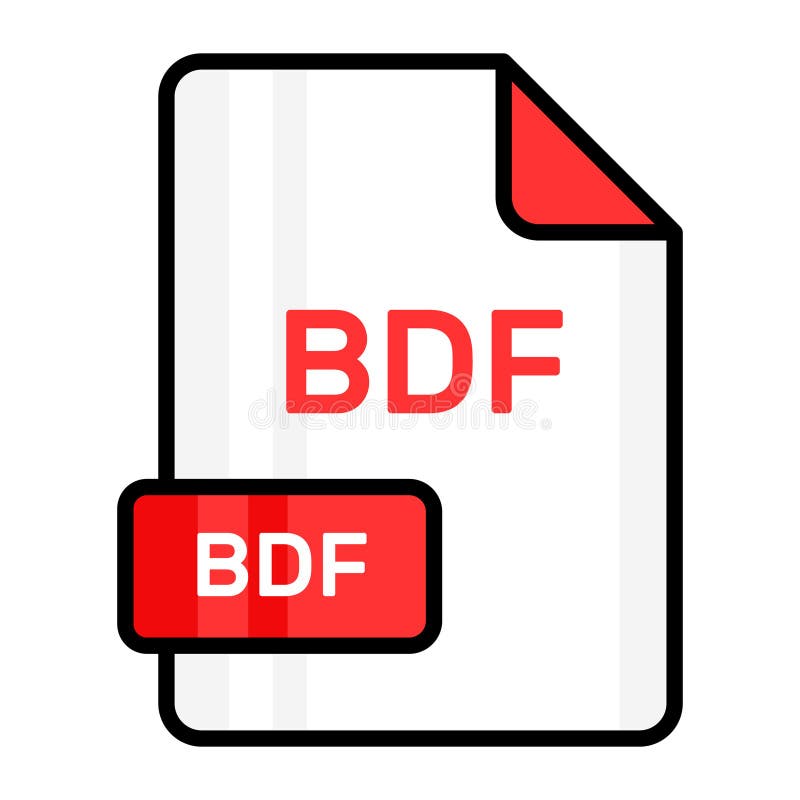 An Amazing Vector Icon of BDF File, Editable Design Stock Vector ...