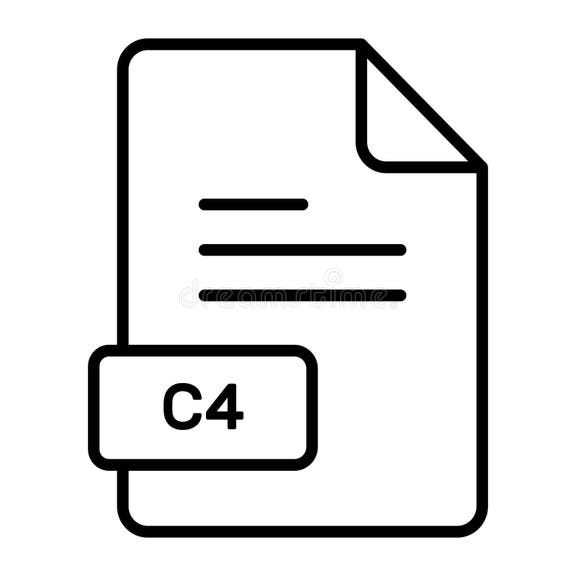 An Amazing Vector Icon of C4 File, Editable Design Stock Vector ...