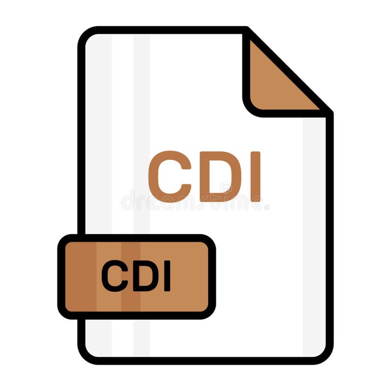 An Amazing Vector Icon of CDI File, Editable Design Stock Vector ...