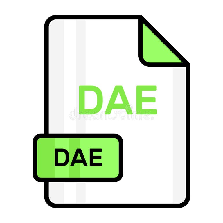 An Amazing Vector Icon of DAE File, Editable Design Stock Vector ...