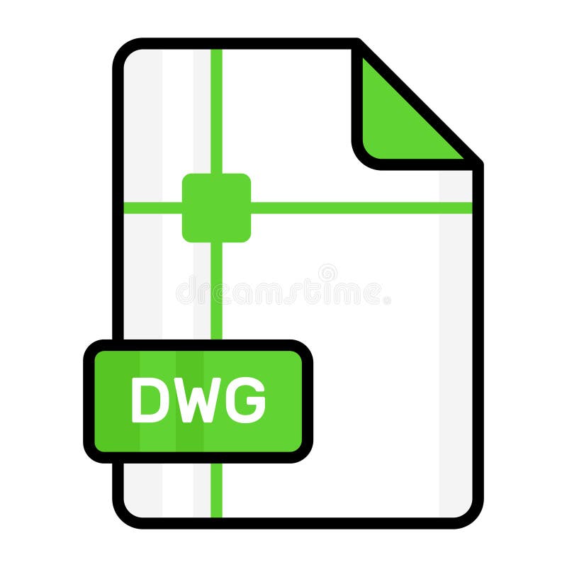 An Amazing Vector Icon of DWG File, Editable Design Stock Vector ...