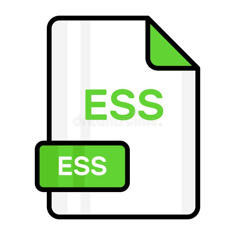An Amazing Vector Icon of ESS File, Editable Design Stock Vector ...