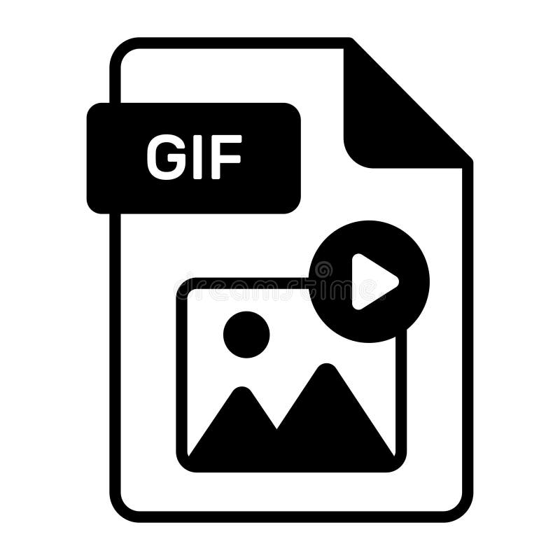An Amazing Vector Icon of GIF File, Editable Design Stock Vector ...