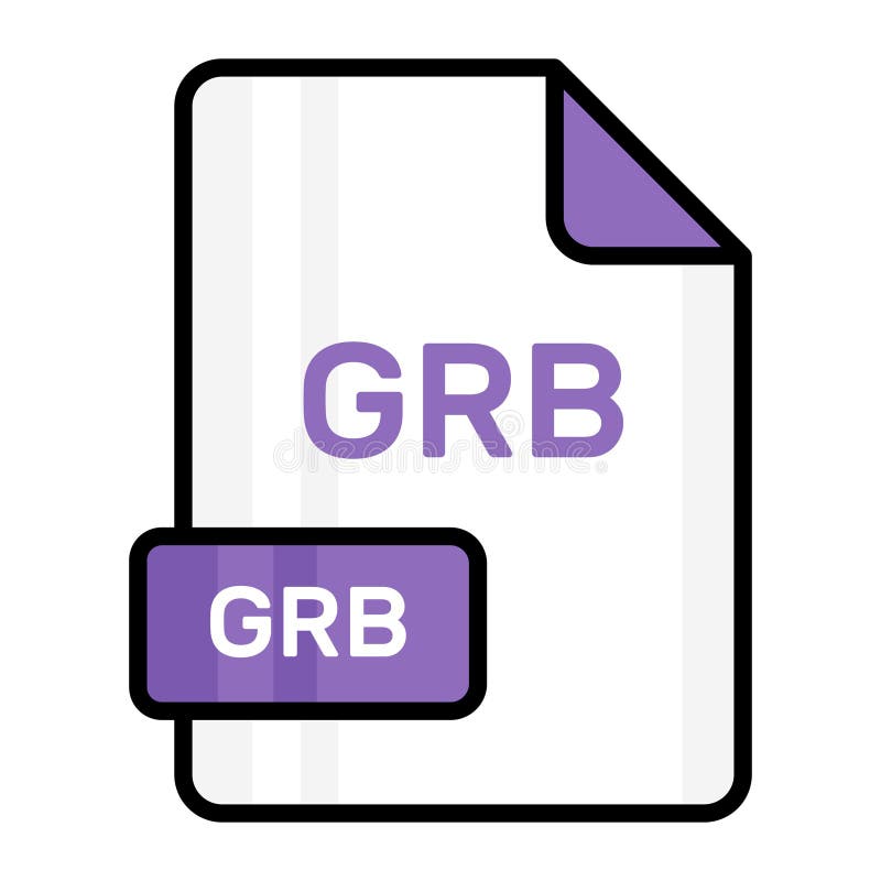 An Amazing Vector Icon of GRB File, Editable Design Stock Vector ...