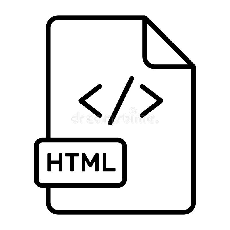 An Amazing Vector Icon Of Html File Editable Design Stock Vector