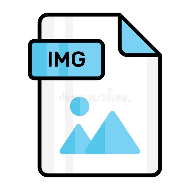 An Amazing Vector Icon Of Img File Editable Design Stock Illustration