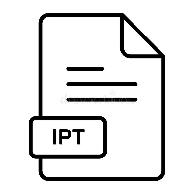 An Amazing Vector Icon of IPT File, Editable Design Stock Vector ...