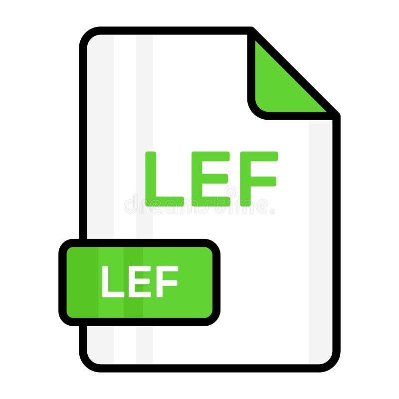 An Amazing Vector Icon of LEF File, Editable Design Stock Vector ...