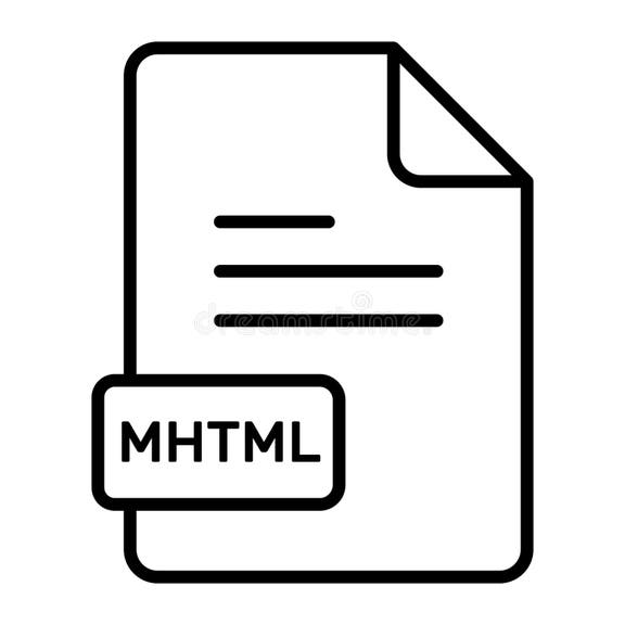 An Amazing Vector Icon of MHTML File, Editable Design Stock Vector ...