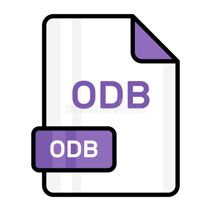 An Amazing Vector Icon of ODB File, Editable Design Stock Vector ...