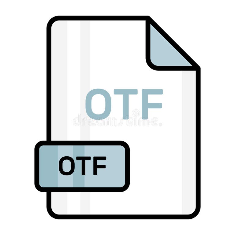 An Amazing Vector Icon of OTF File, Editable Design Stock Vector ...