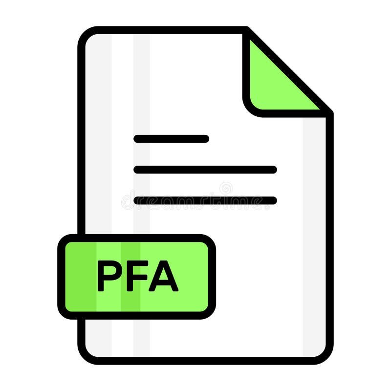 An Amazing Vector Icon of PFA File, Editable Design Stock Vector ...