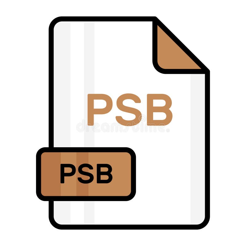 An Amazing Vector Icon of PSBL File, Editable Design Stock Vector ...