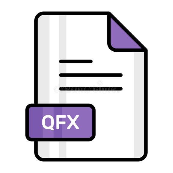 An Amazing Vector Icon of QFX File, Editable Design Stock Vector ...