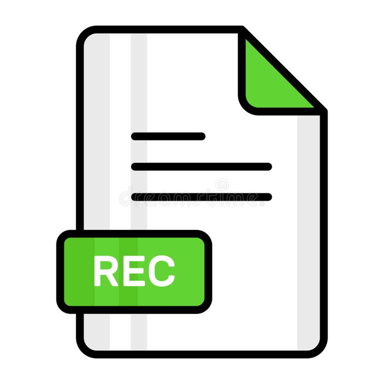 An Amazing Vector Icon of REC File, Editable Design Stock Vector ...