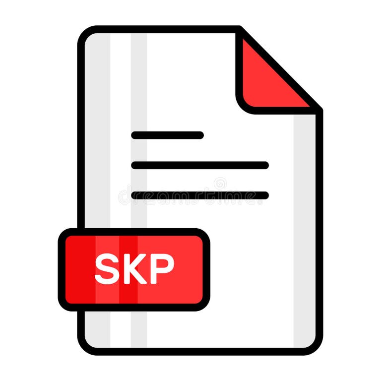 An Amazing Vector Icon of SKP File, Editable Design Stock Vector ...