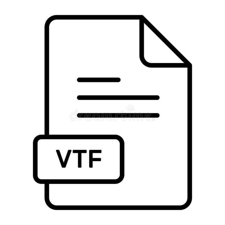 An Amazing Vector Icon of VTF File, Editable Design Stock Vector ...
