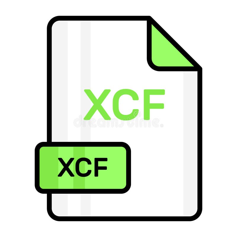 An Amazing Vector Icon of XCF File, Editable Design Stock Vector ...