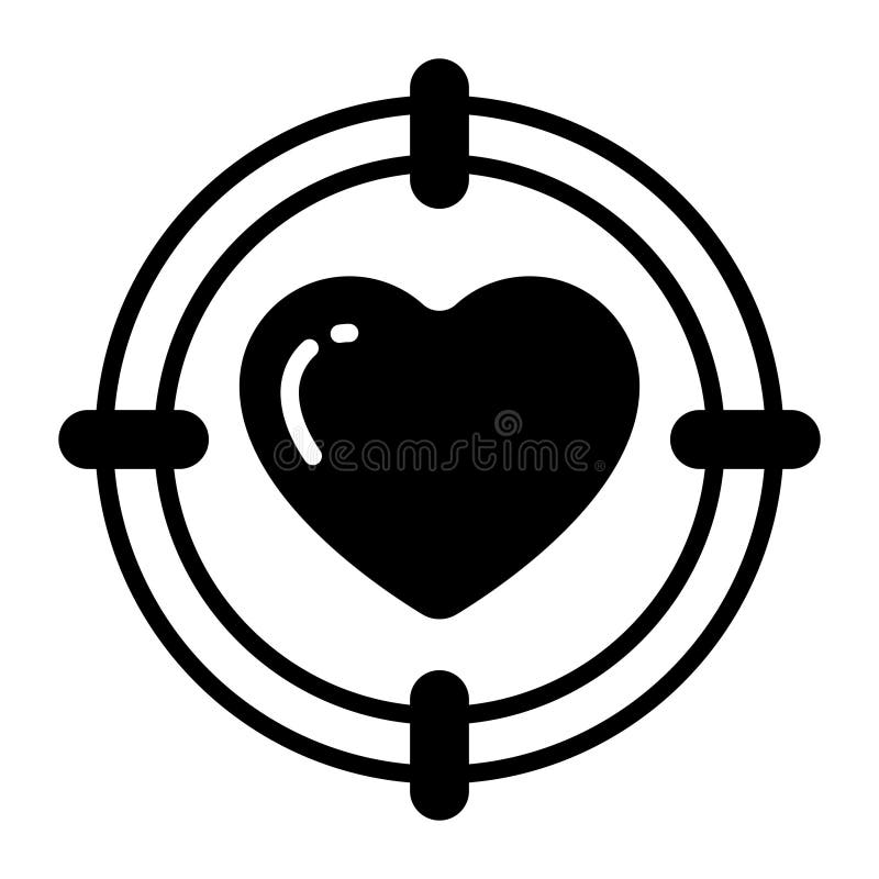Amazing Vector of Love Target, Editable Style Stock Vector ...