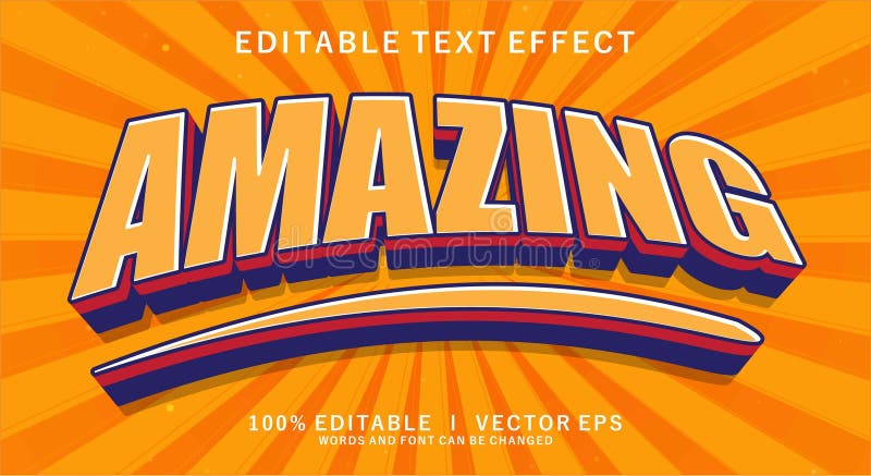 Amazing Vector Text Effect with Modern Style Design Stock Vector ...