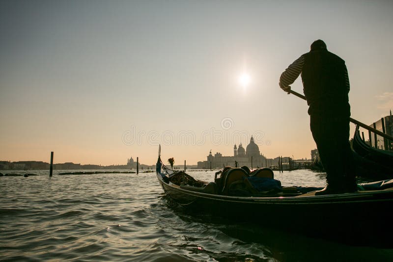 Evening in Venis stock photo. Image of venis, boat, black - 112247280