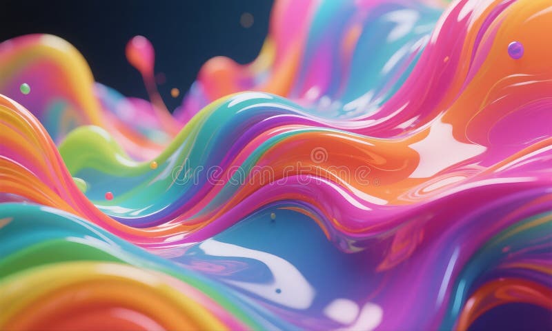 Amazing Vibrant Liquid Rainbow Flow Stock Photo - Image of mesmerizing ...