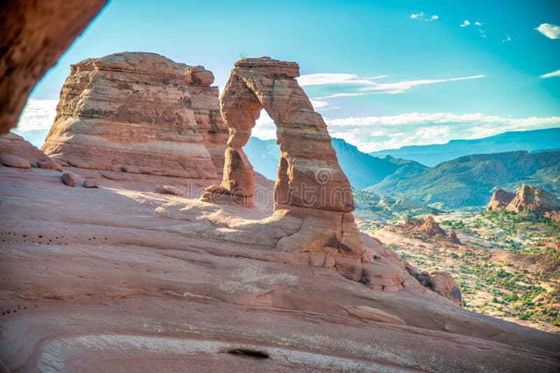 Amazing View of Arches National Park, Delicate Arch Stock Photo - Image ...