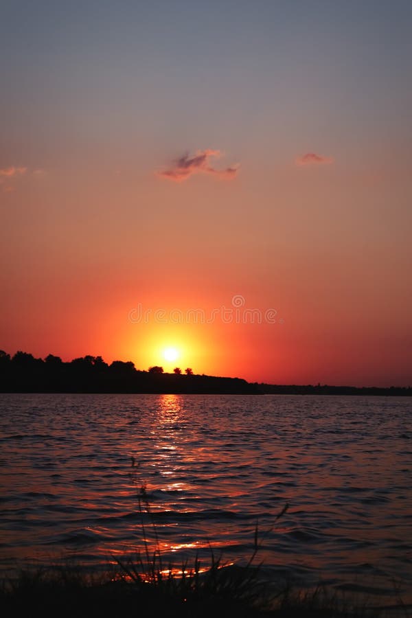 Amazing View of Sunset on Riverside Stock Photo - Image of outdoors ...